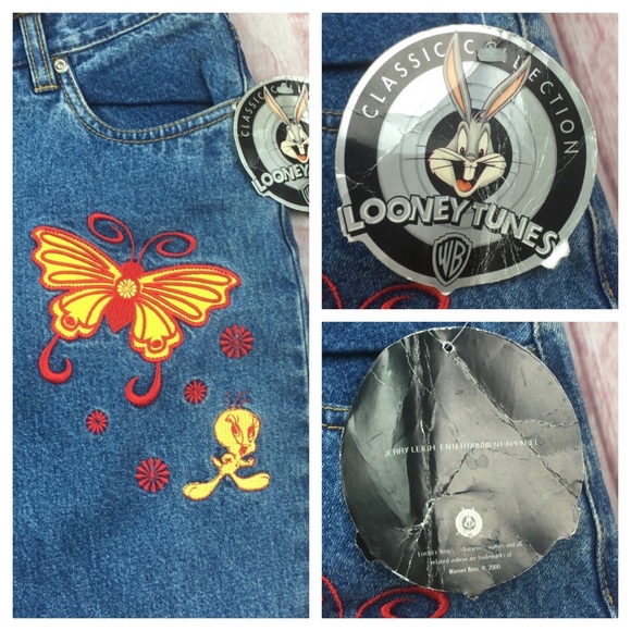 Warner Bros. | Jeans | Vintage Tweety Bird Classic Looney Tunes Crop 7 ...